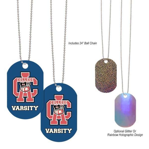 Acrylic Dog Tag With Chain - Jerry Peters Sales
